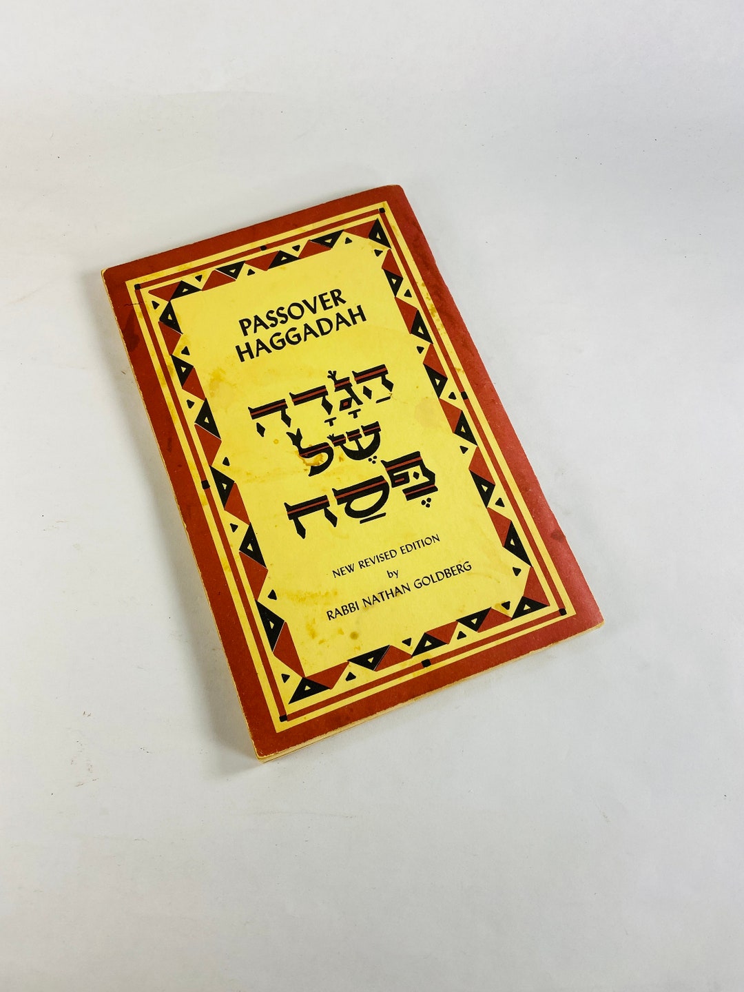 Vintage Passover Haggadah Circa 1966. Rabbi Nathan Goldberg Yellow and ...