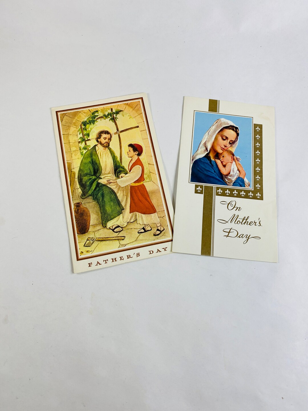 Vintage 1960s Catholic Mother's Day and Father's Day Greeting Card Lot ...