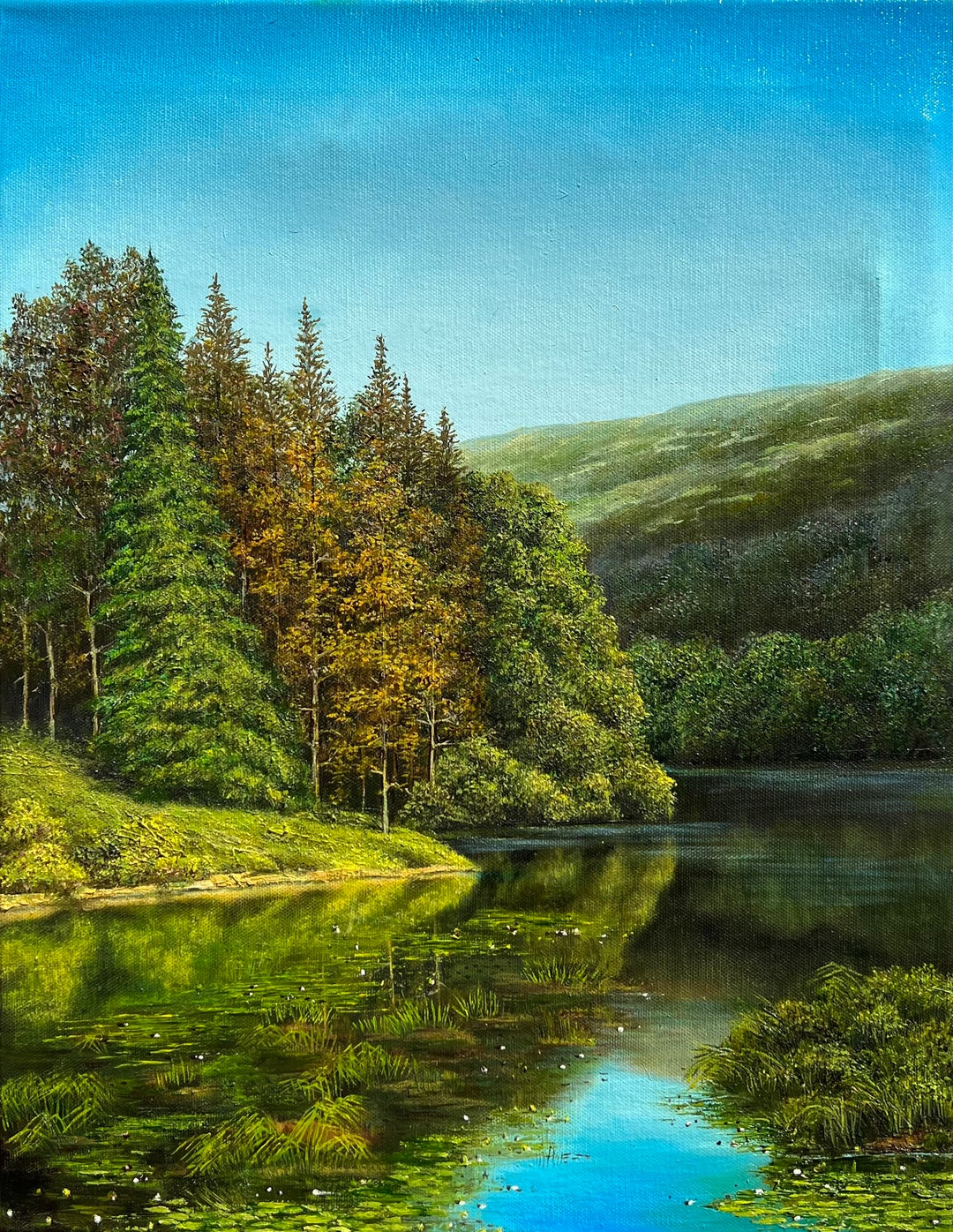 Summer Landscape. Canvas 16x20 Framed. Original Oil Painting - Etsy