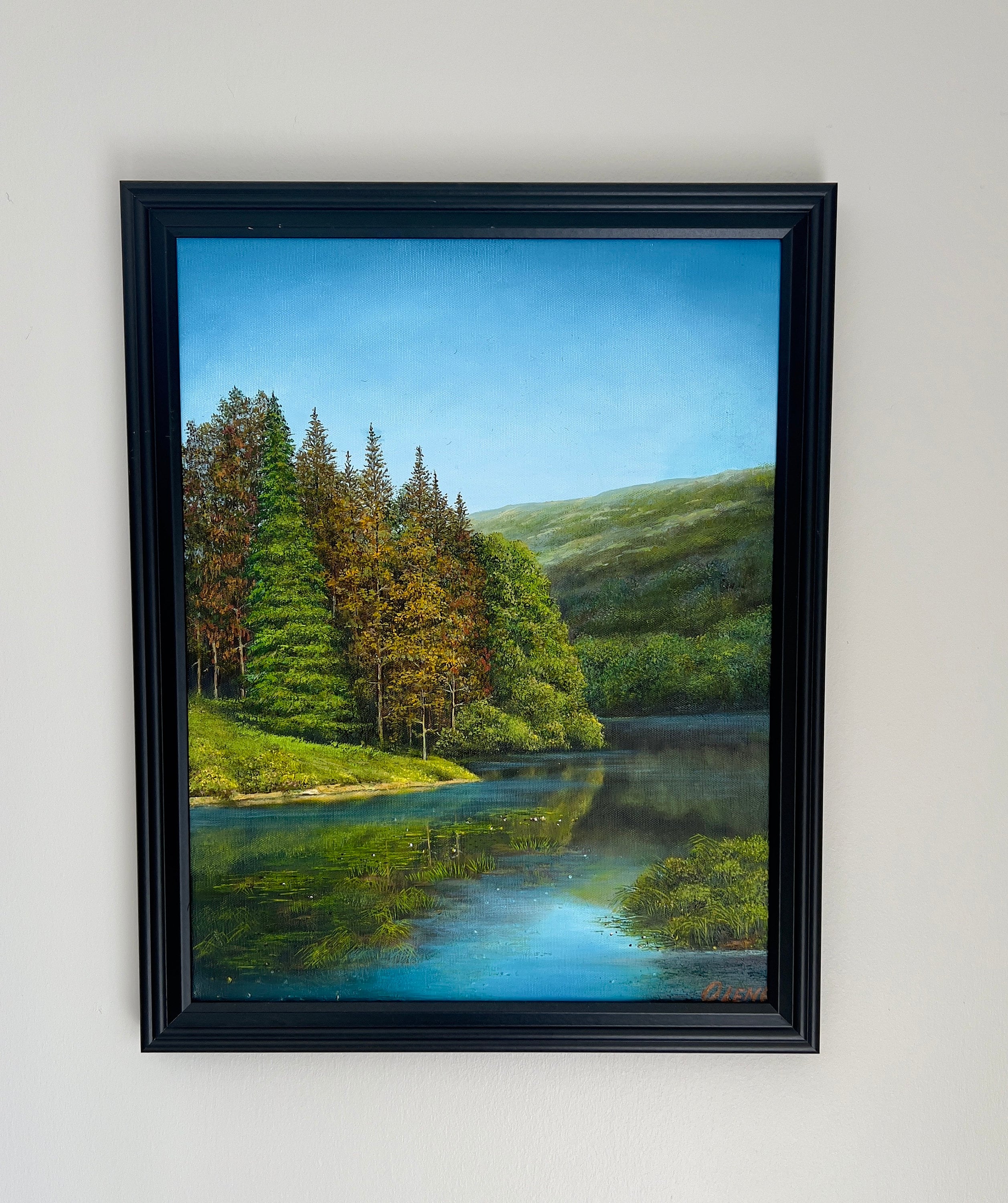 Summer Landscape. Canvas 16x20, Framed. Original Oil Painting, Gift ...