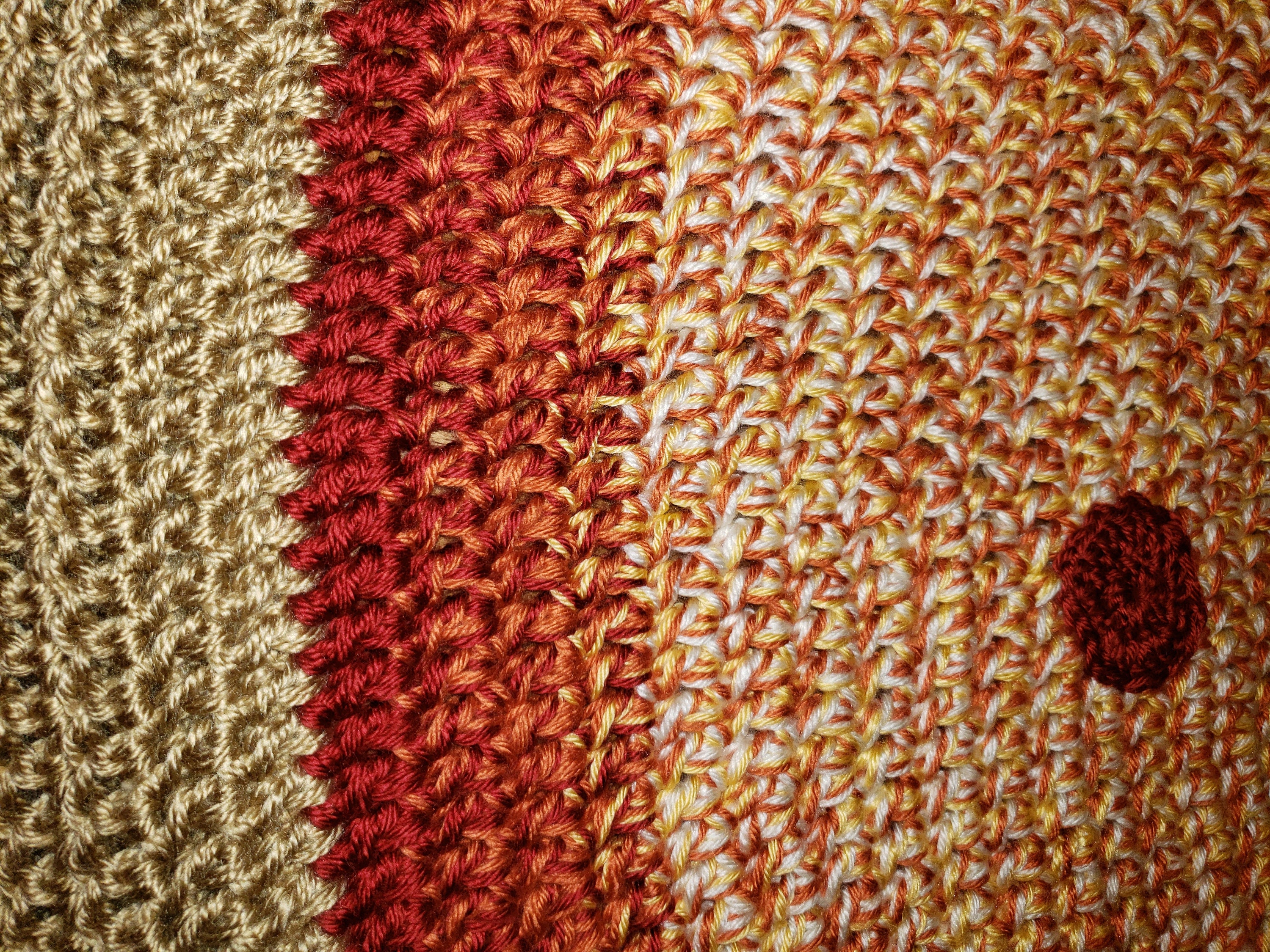 Crocheted 56" Pizza Afghan Pepperoni Handmade - Etsy