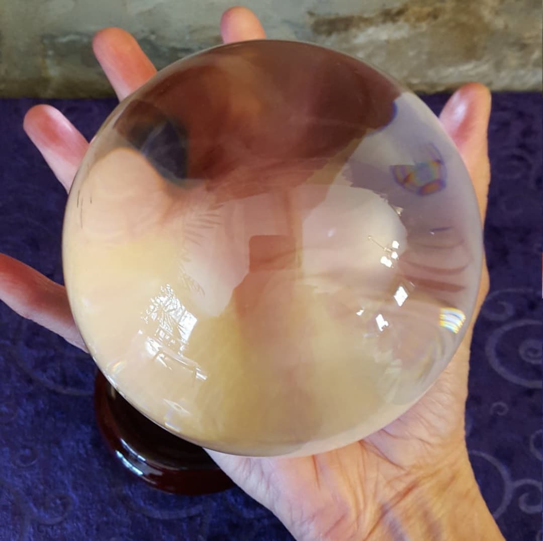 110 MM Real Quartz Crystal Ball W Crystal Ball Reading - Etsy