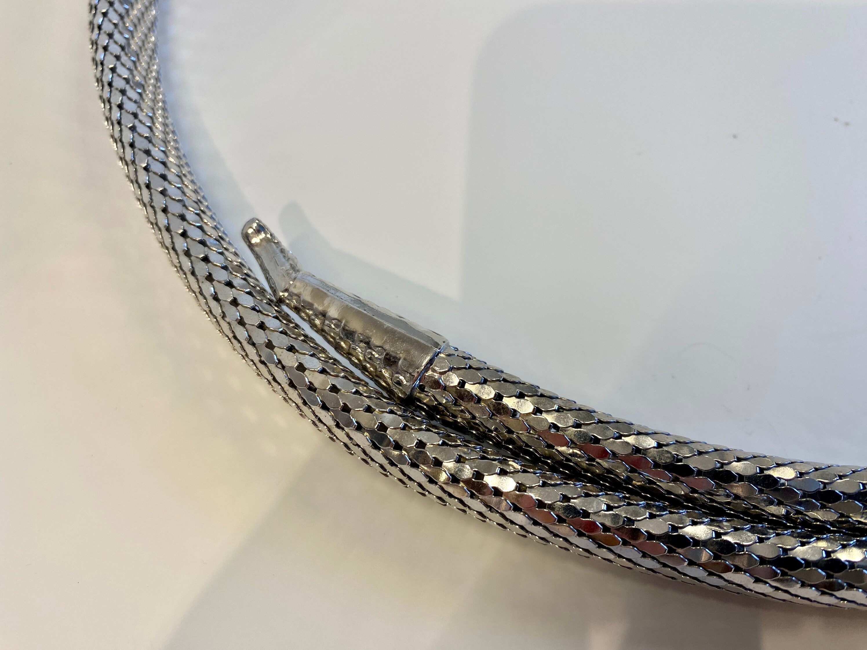 Whiting & Davis Snake Belt-silver Metal Mesh - Etsy