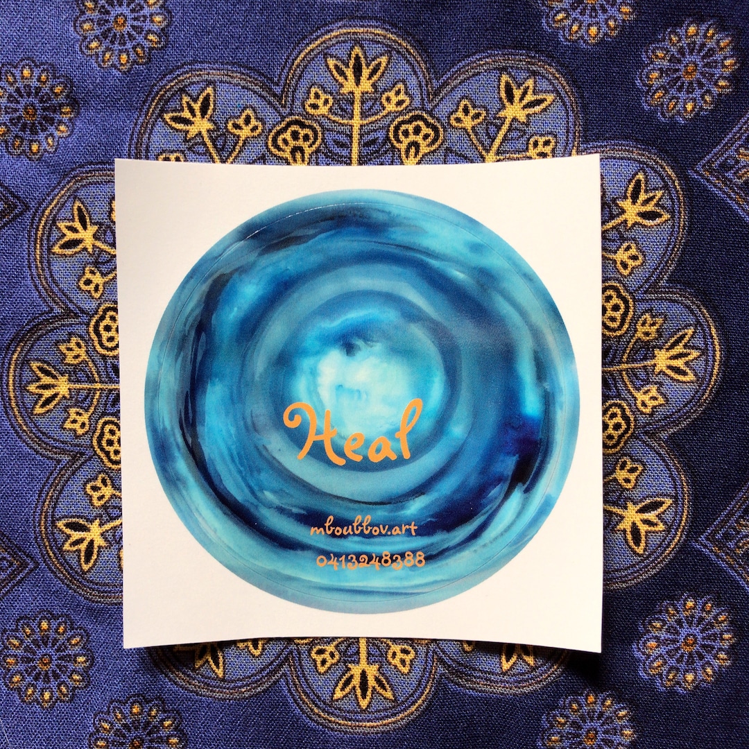 Circular Vinyl Sticker With Inspirational Healing Message Spiritual ...