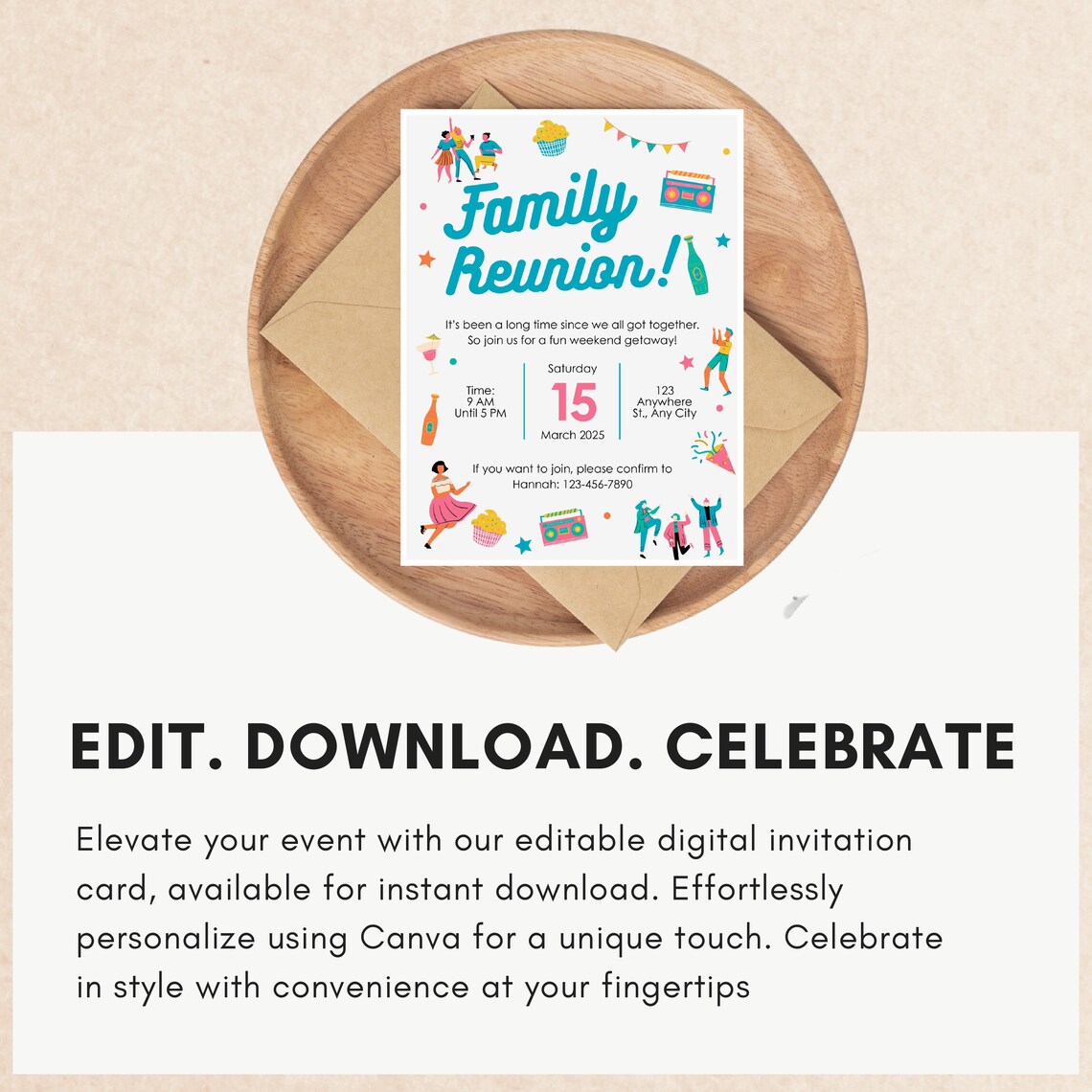 Family Reunion Invitation / Family Reunion Party / Invitation Card ...