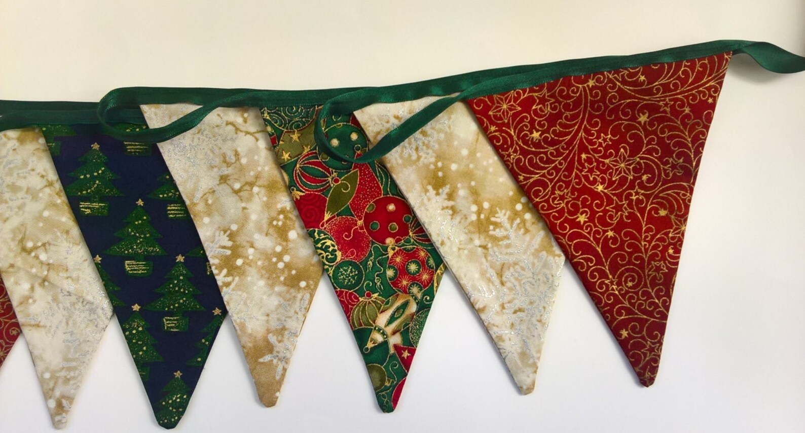 Festive Bunting, Bunting, Fabric Bunting, Christmas Bunting - Etsy Sweden