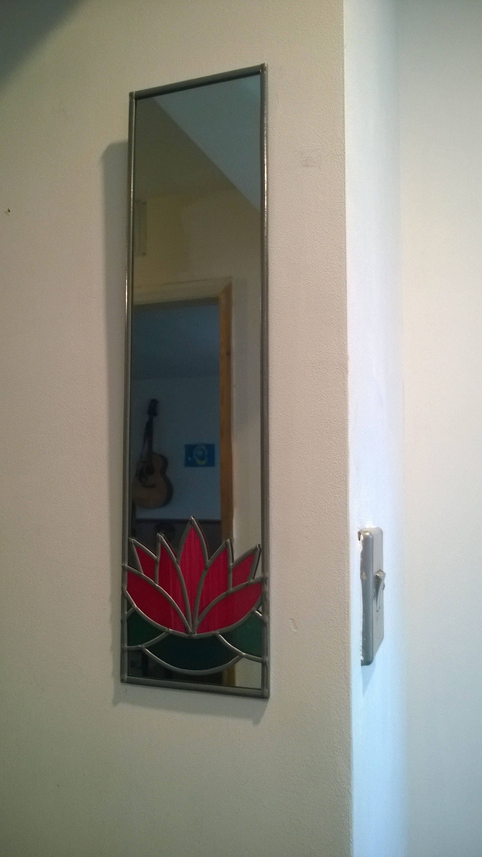 Water Lily Mackintosh Style Stained Glass Effect Mirror - Etsy UK