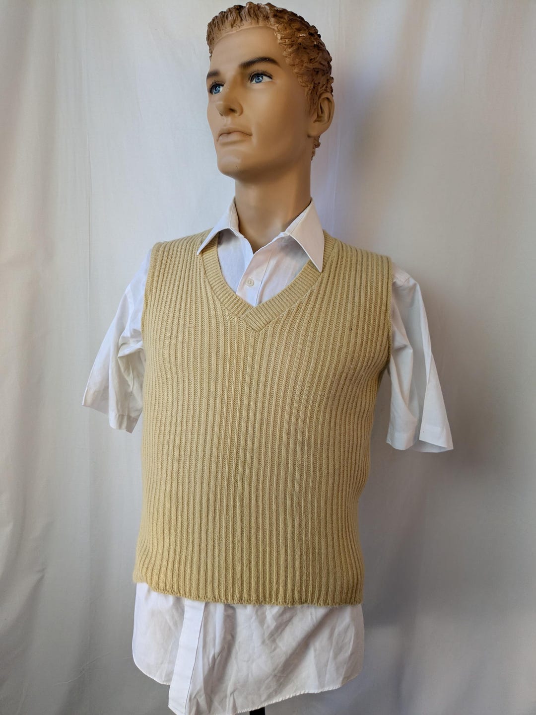 JC Penny Tan Sweater Vest, 1970s 1980s - Etsy