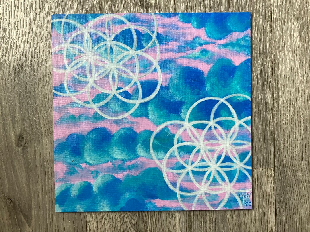 Flower of Life Painting - Etsy