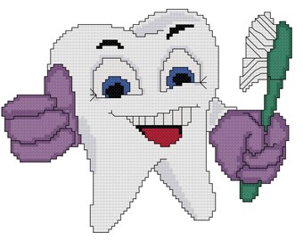Teeth and Hard Palate: Dental Anatomy Cross-stitch Pattern - Etsy