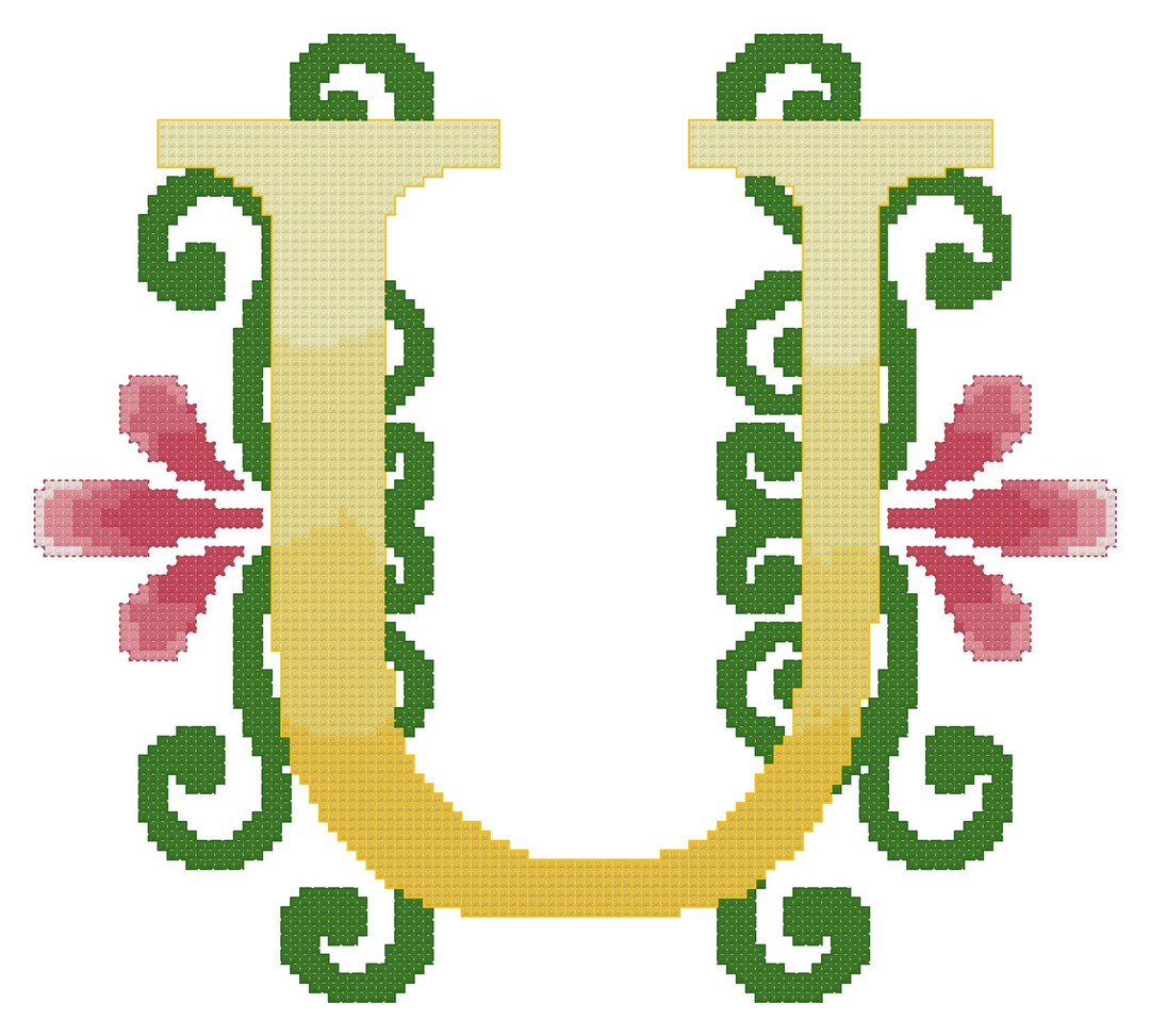 Alphabet Monogram Letter U - Etsy