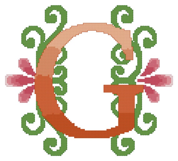 Alphabet Monogram Letter G - Etsy
