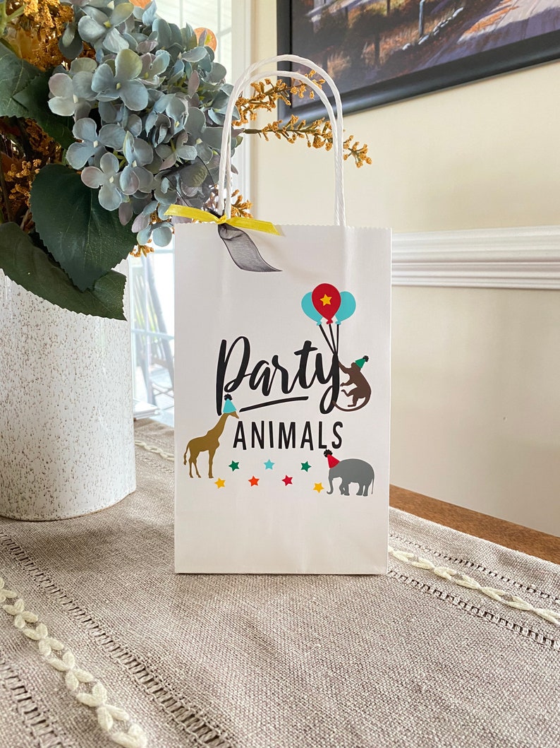 Party Animals Gift Bag Animal Party Birthday Bag Safari - Etsy