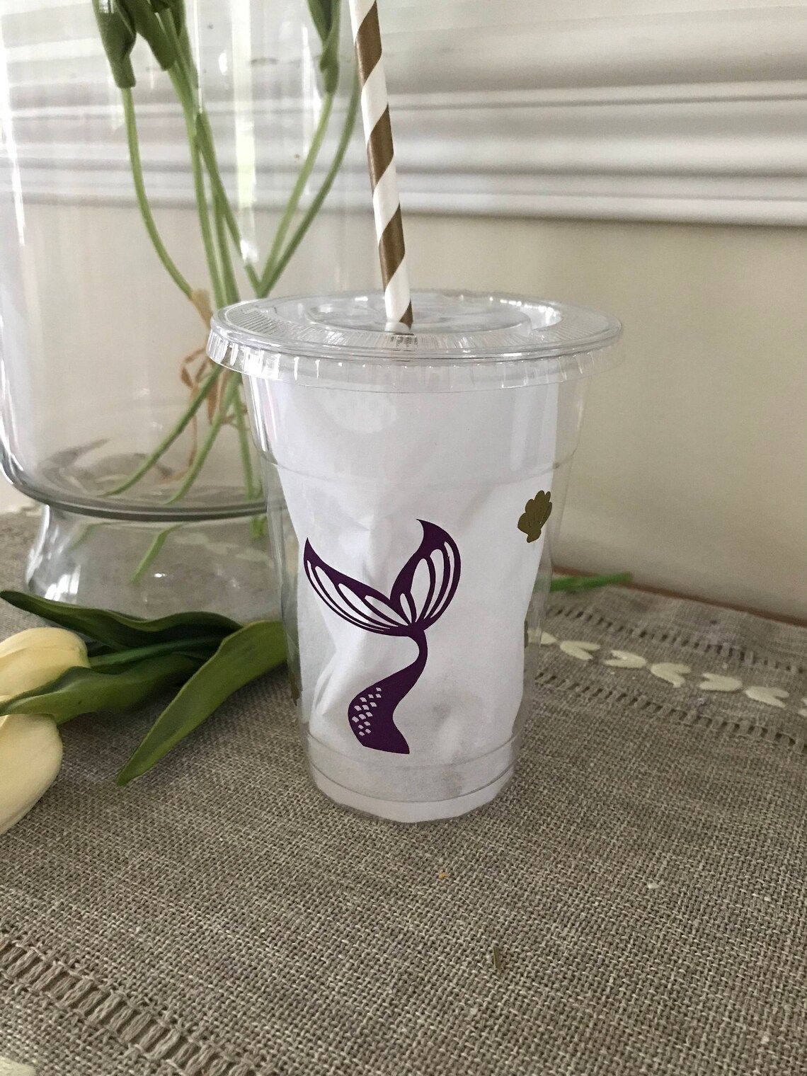 Mermaid Party Cup Little Mermaid Party Cup Under the Sea | Etsy