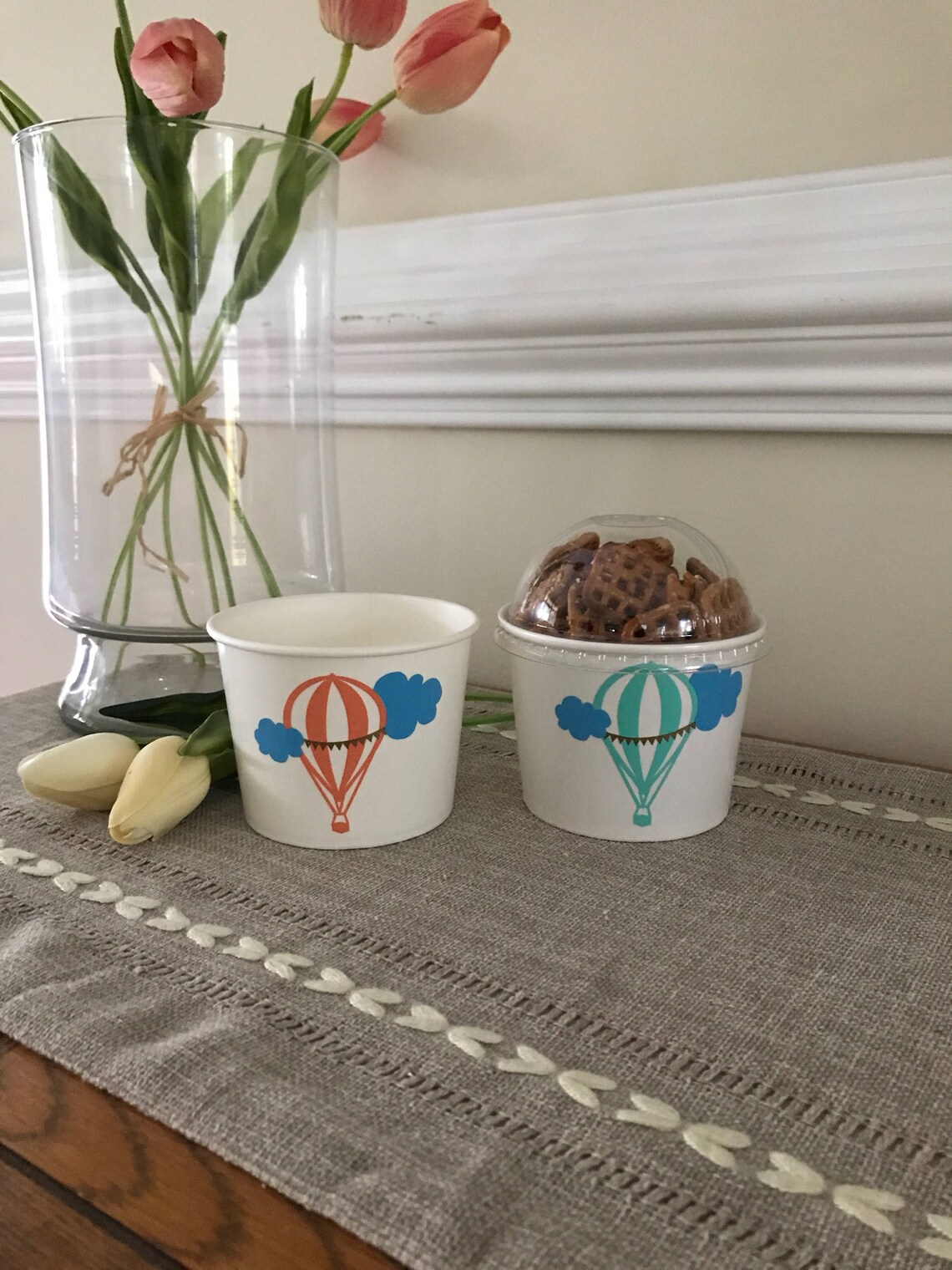 Hot Air Balloon Snack Cup up up and Away Hot Air Balloon - Etsy