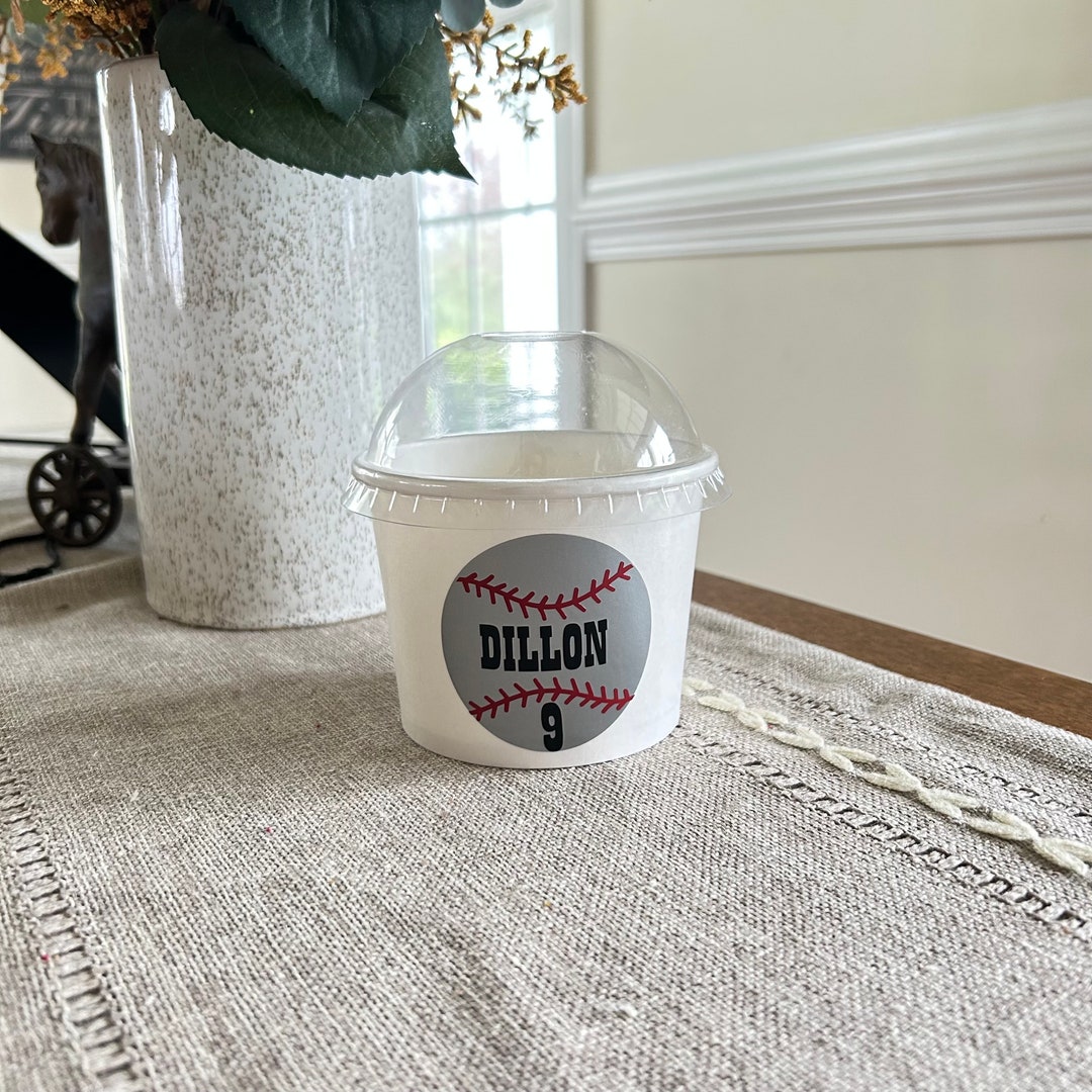 Baseball Party Snack Cups, Boys Baseball Party Snack Cup, Team Party 12 ...