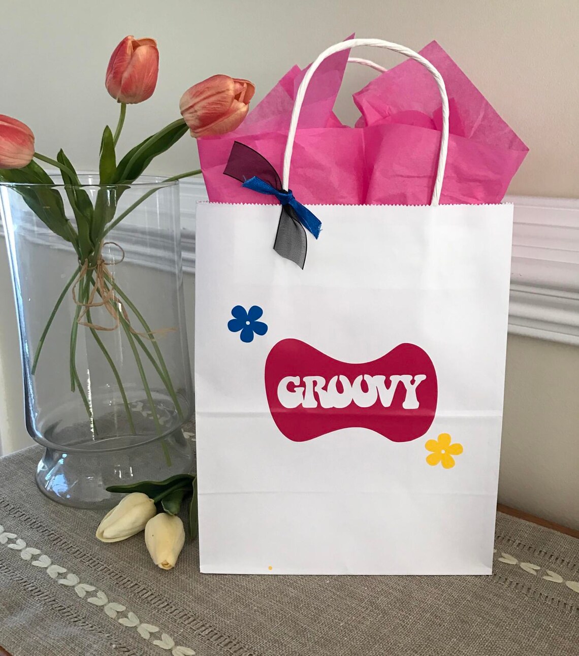 70's Retro Party Bag, Disco Party Bag, Groovy Birthday Gift Bag, Hippie ...