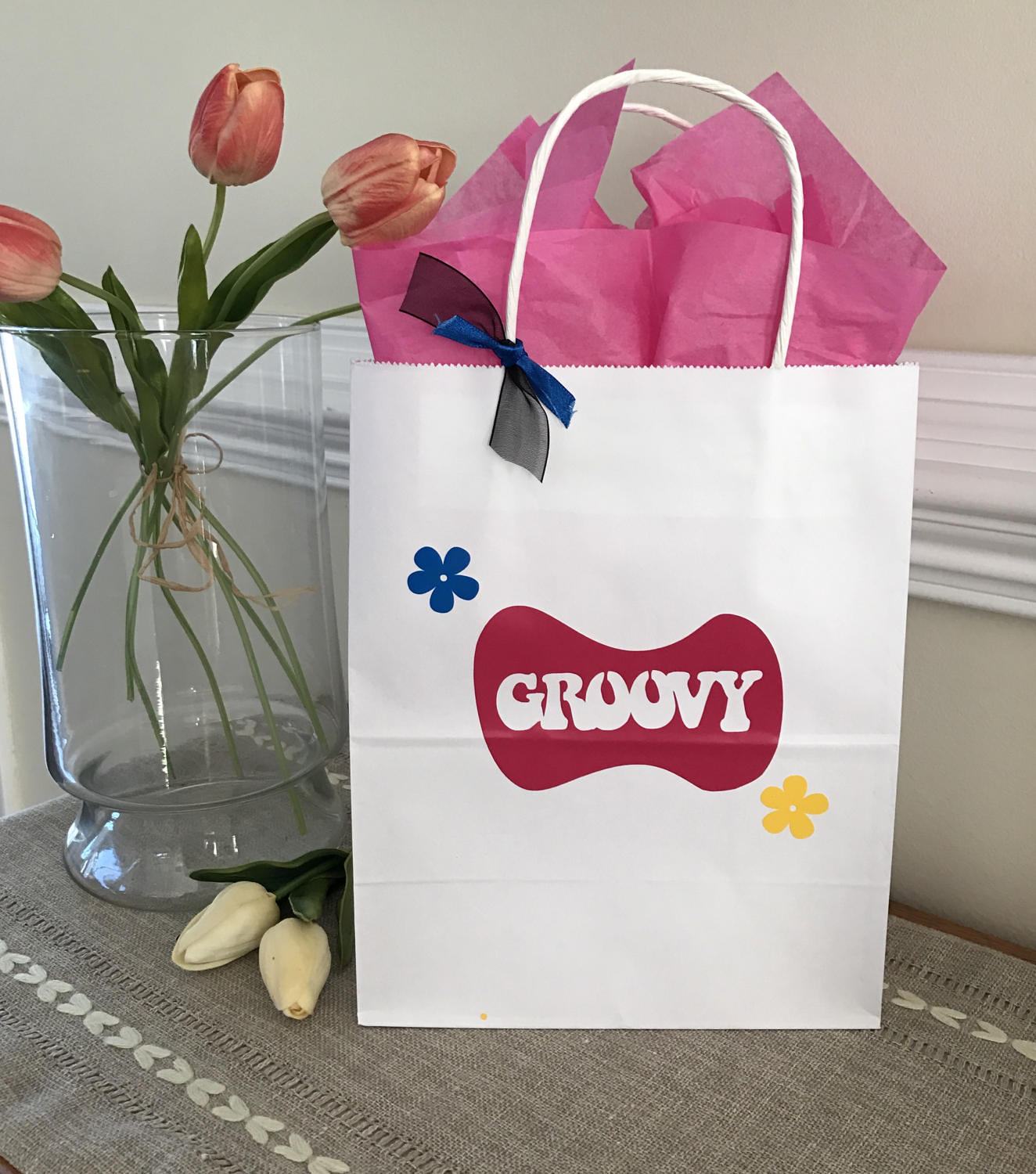 70's Retro Party Bag, Disco Party Bag, Groovy Birthday Gift Bag, Hippie ...