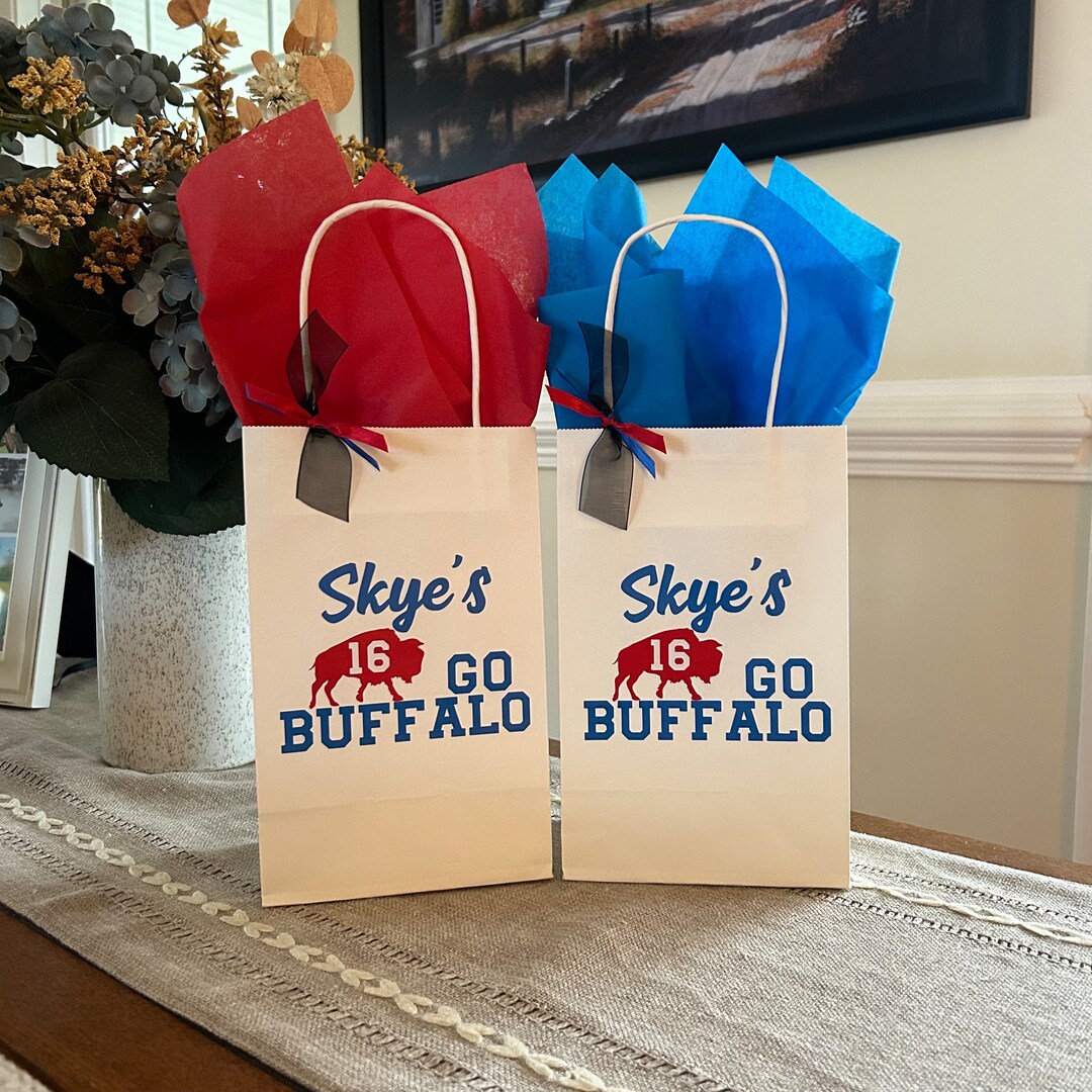 Custom Buffalo Inspired Party Bag, Buffalo Party Supplies, Football ...