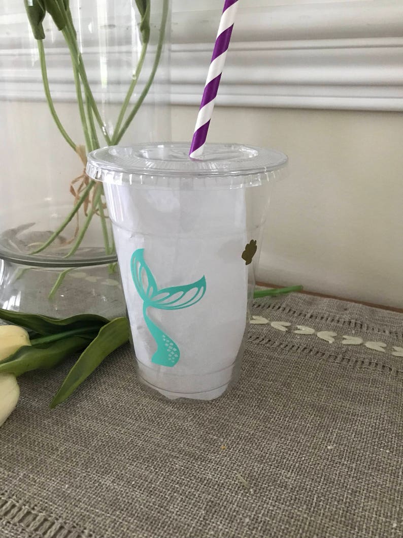 Mermaid Party Cup Little Mermaid Party Cup Under the Sea - Etsy