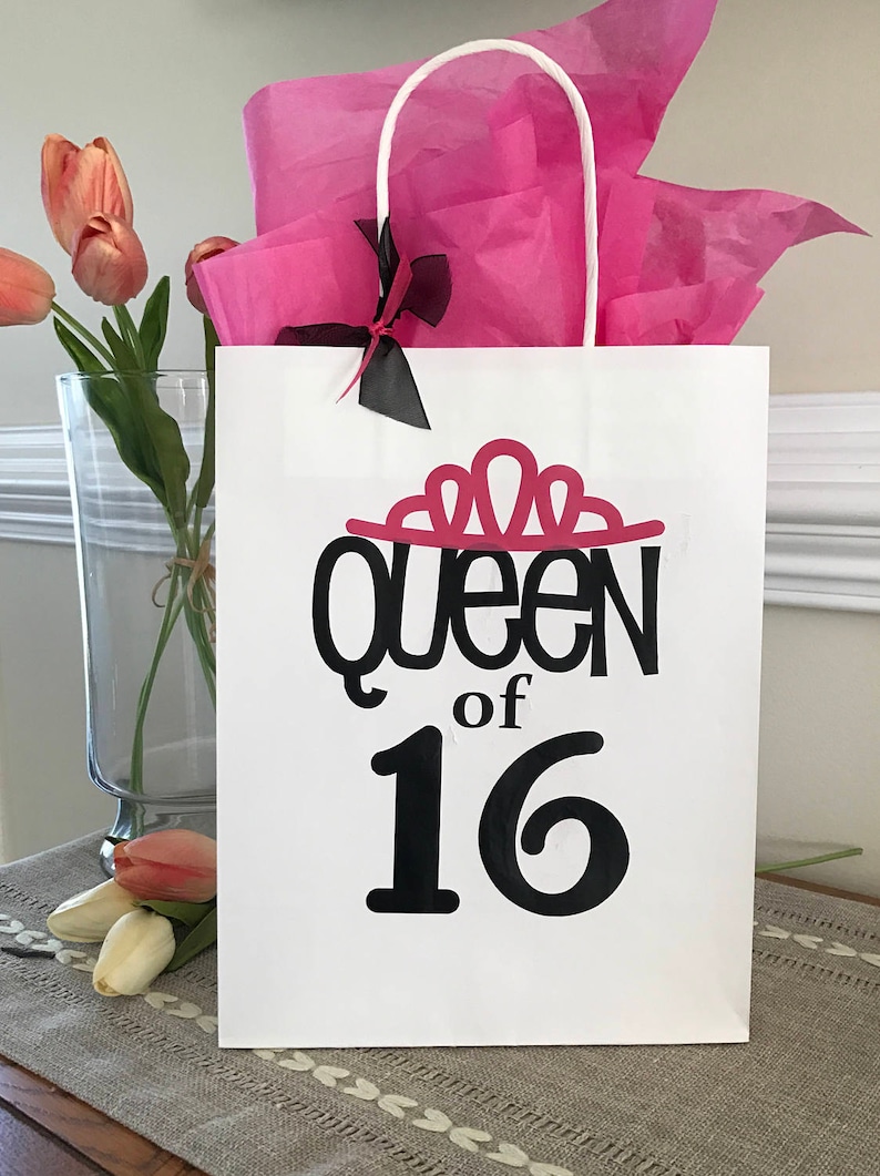 16th Birthday Party Bag Sweet 16 Favor Bag Sweet Sixteen | Etsy