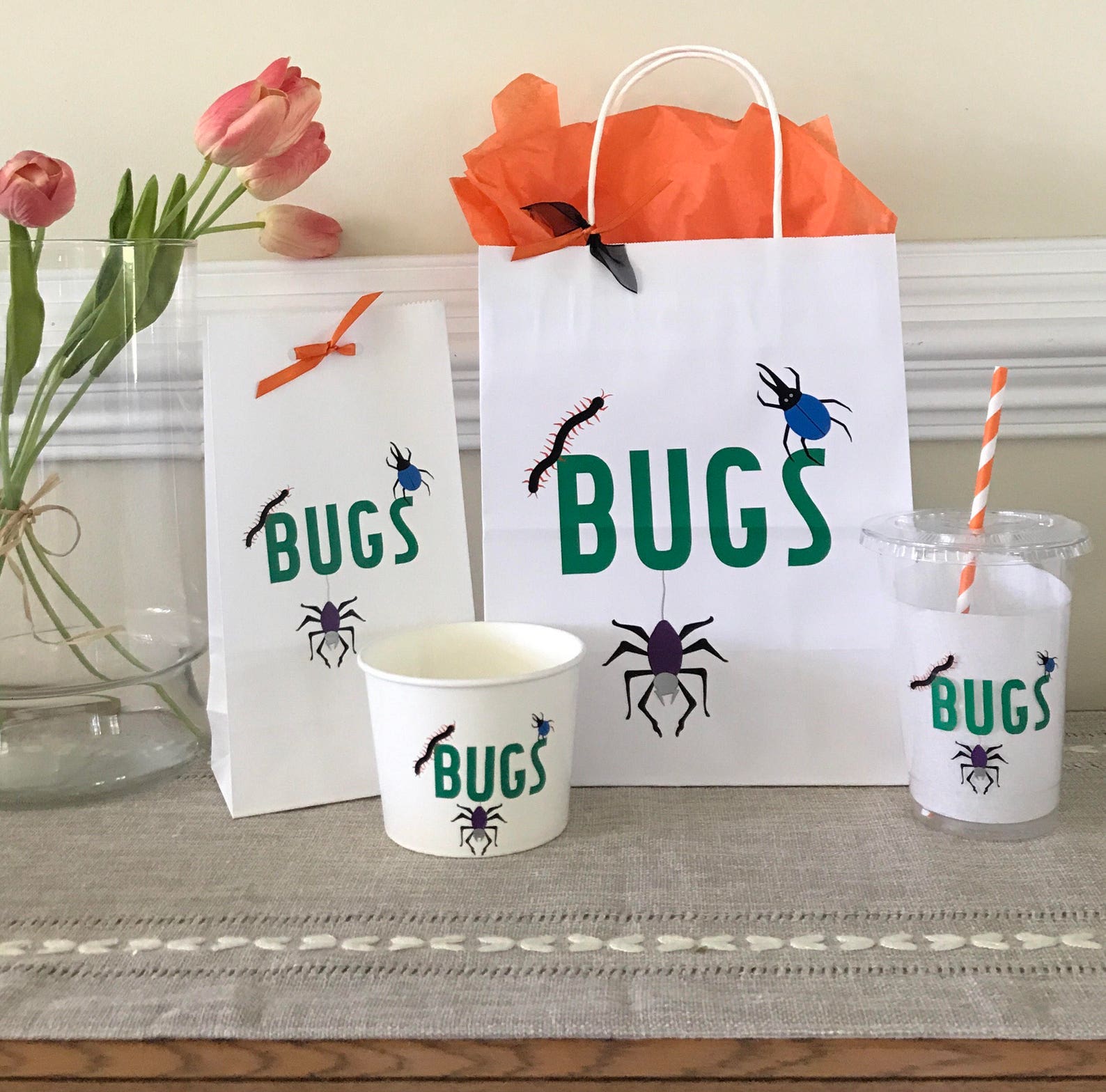 Bug Party Bag, Insect Party Bag, Creepy Crawler Birthday Bag, Insect ...