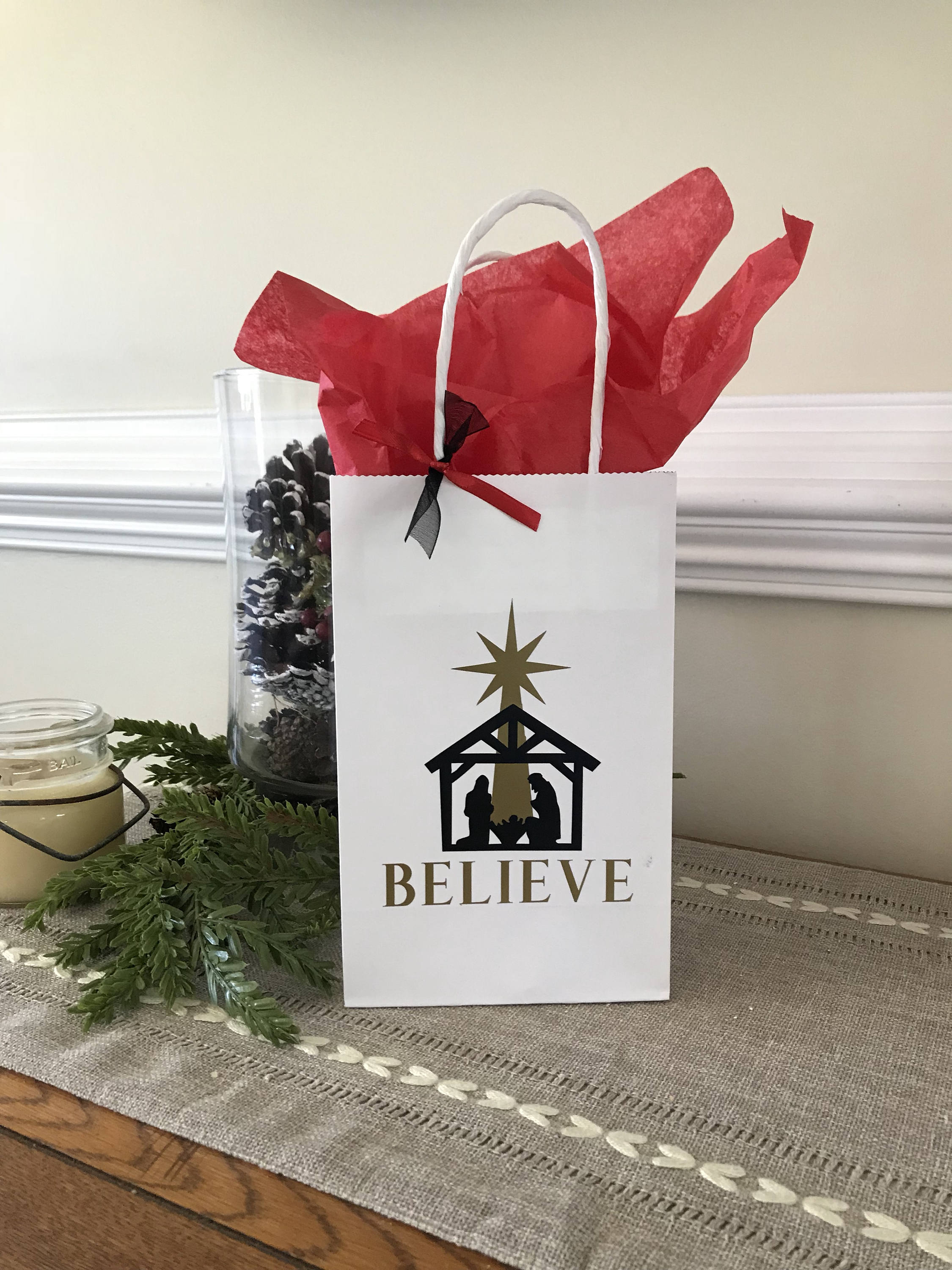 Christmas Party Gift Bag Reindeer Party Bag Manger Gift Bag | Etsy