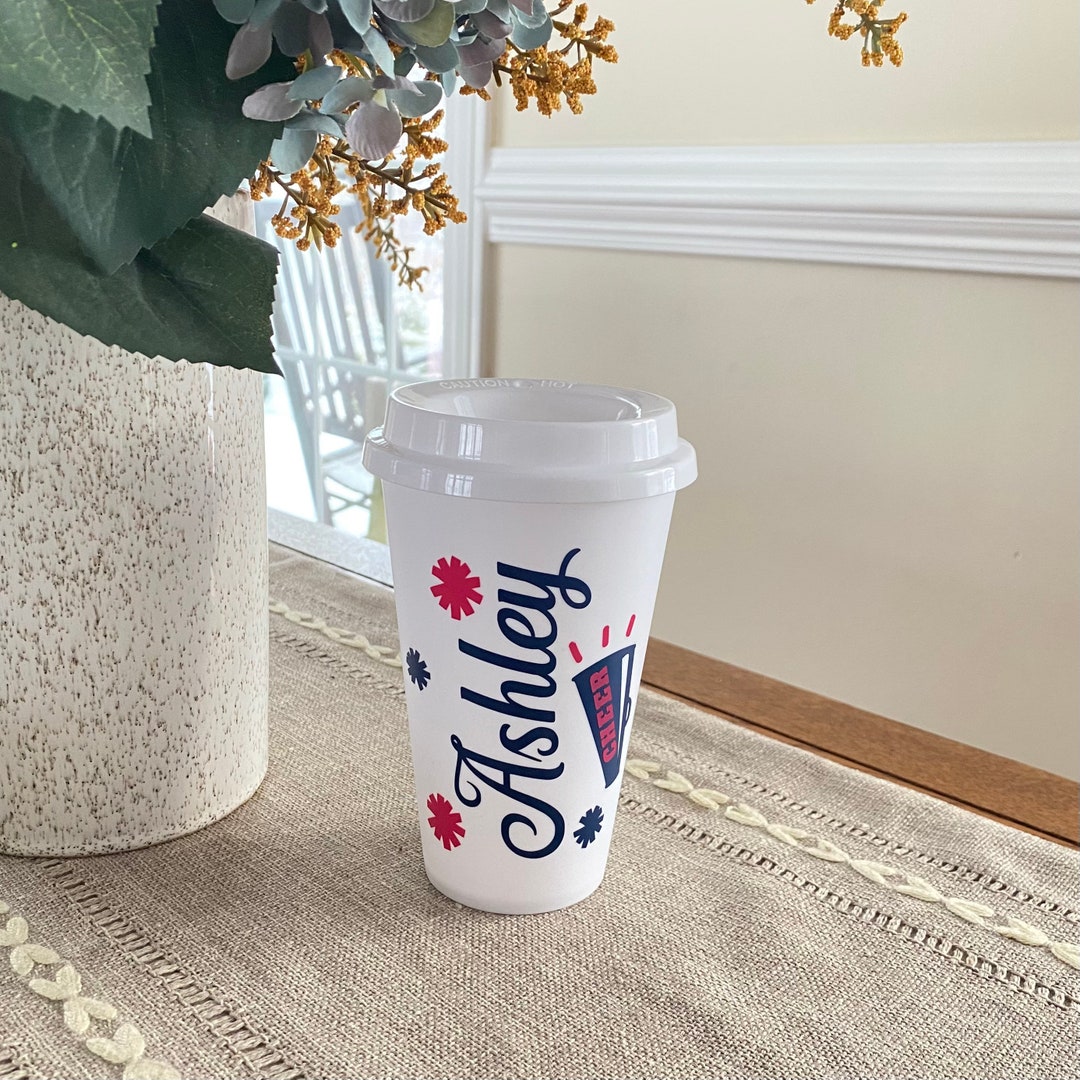 Cheerleading Reusable Coffee Cups, Cheerleading Hot Chocolate Cup, 16 ...