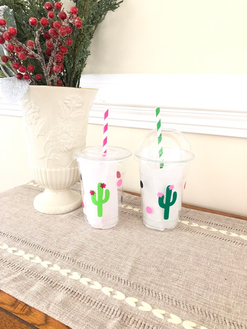 Cactus Party Cup Fiesta Party Cup Fiesta Birthday Cup | Etsy