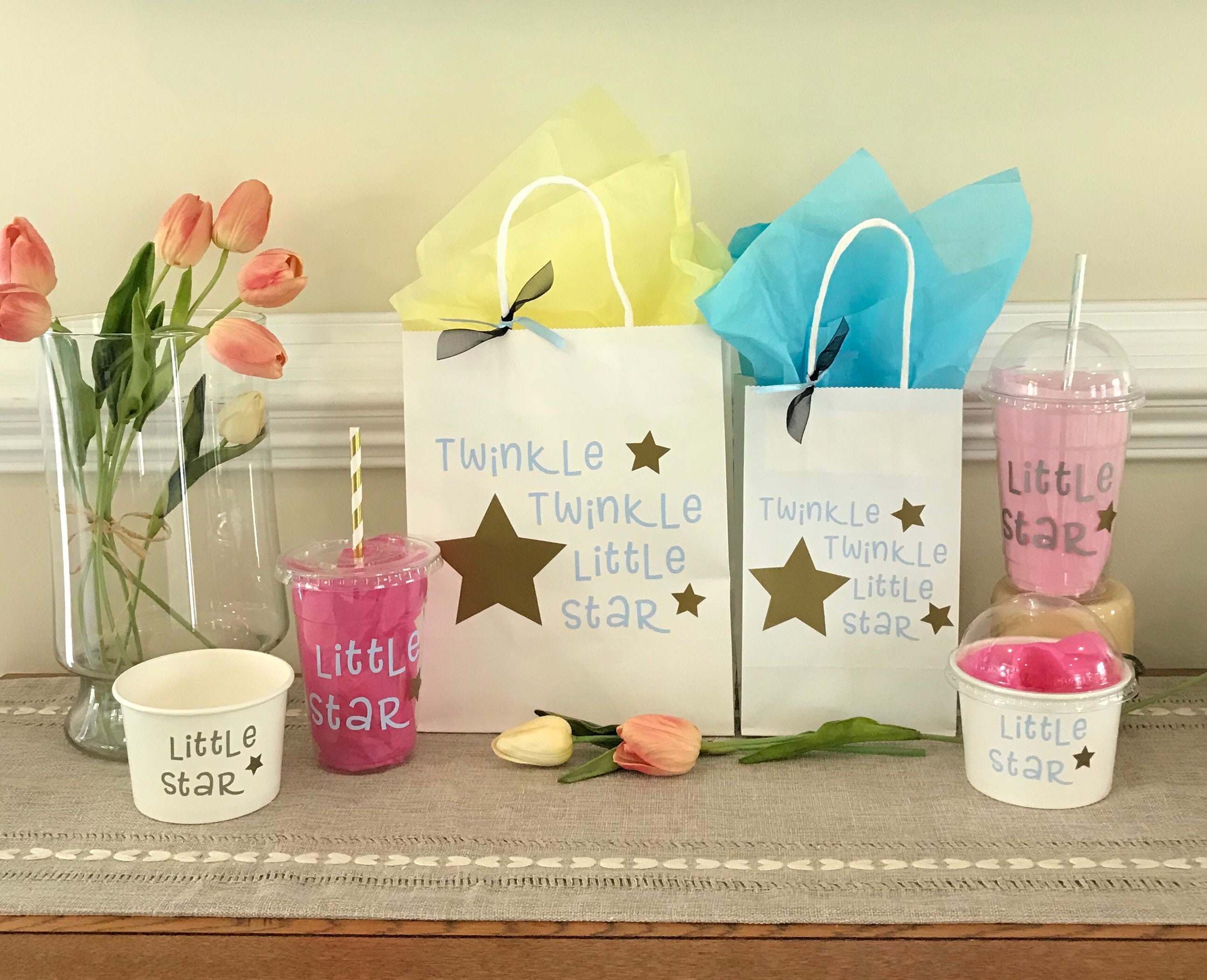 Twinkle Twinkle Little Star Snack Cups Gender Reveal Snack - Etsy