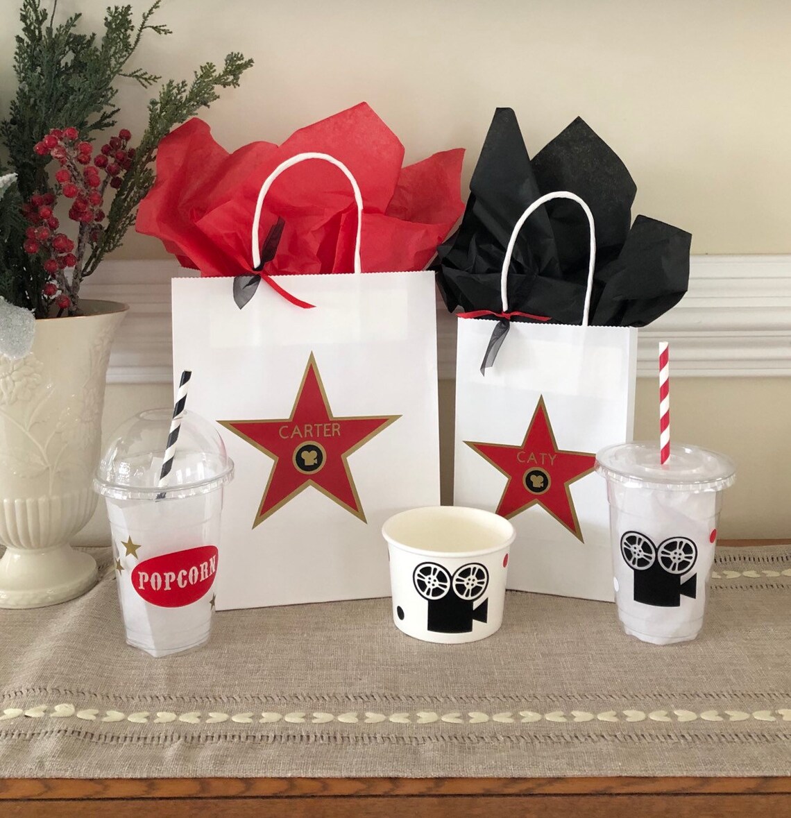 Movie Theatre Party Set, Movie Night Birthday Party Supplies, Drive-in ...