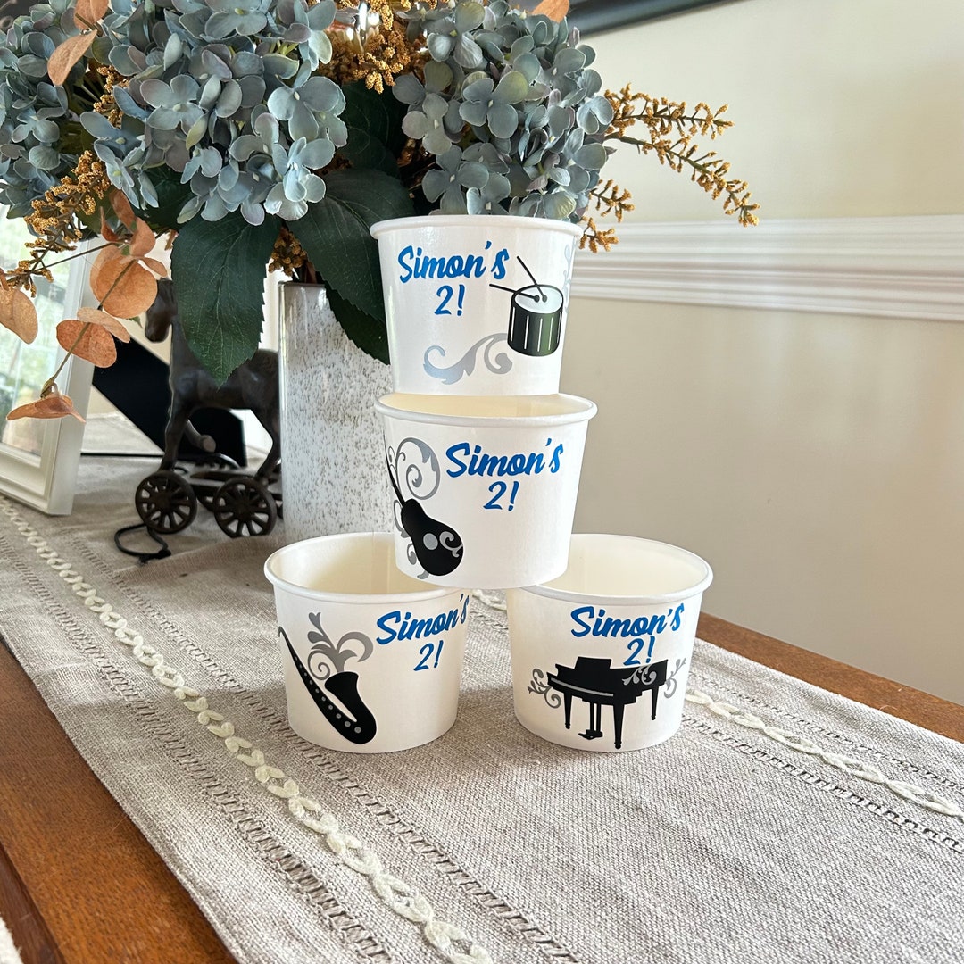 Custom Music Snack Cup, Band Birthday Party Snack Cups, Music Birthday ...