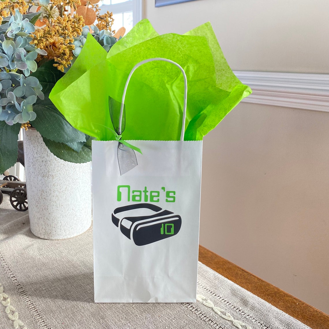 Custom Video Game Party Bag, Gamer Birthday Party Supply Decorations ...