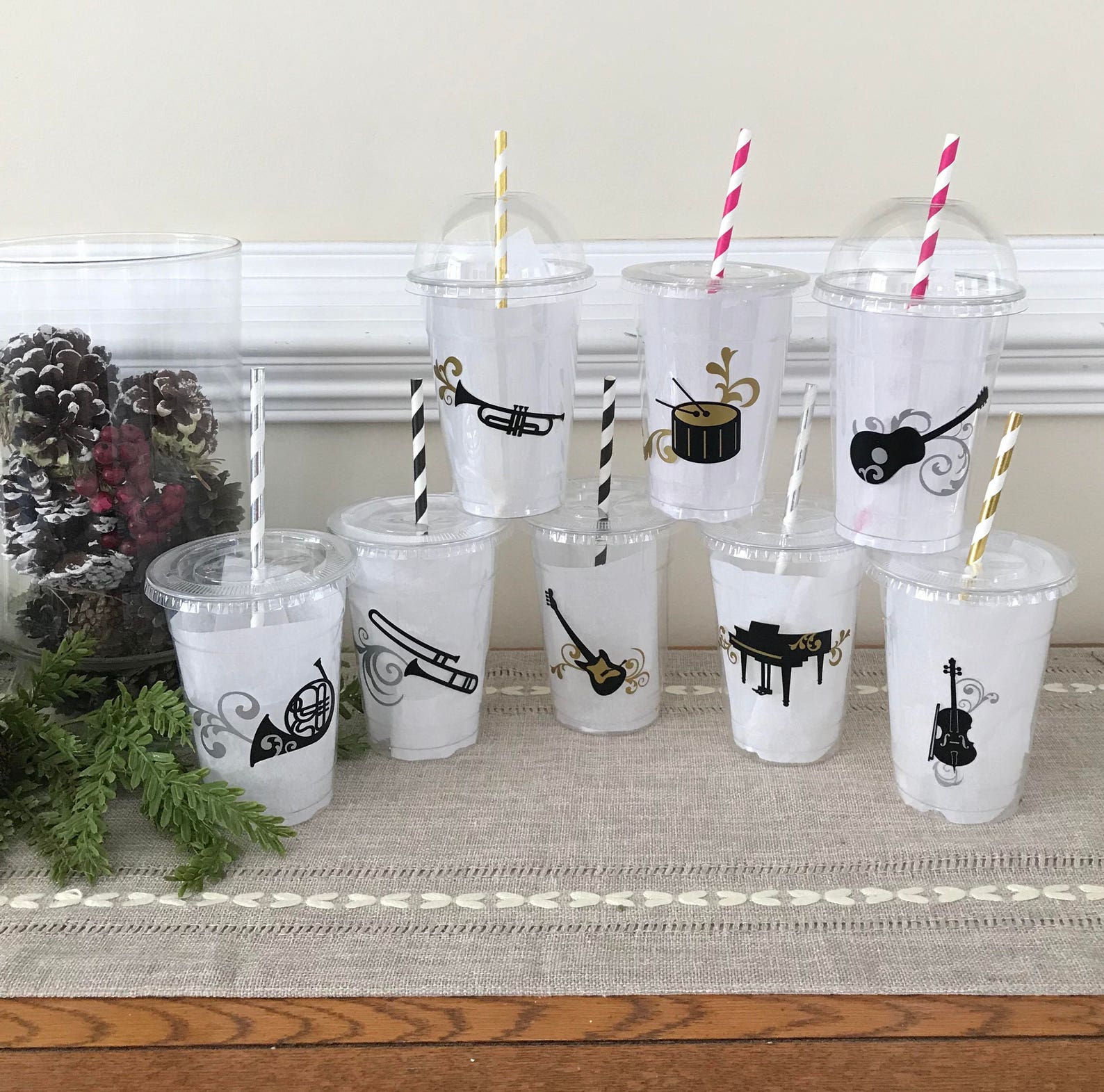 Music Party Cup Instrument Party Cup Band Party Cup Music - Etsy