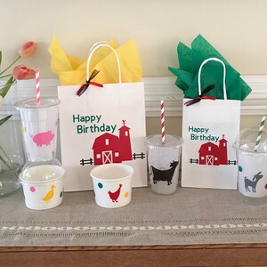 Barnyard Snack Cups, Barnyard Birthday Party, Farm Birthday Party, Ice ...