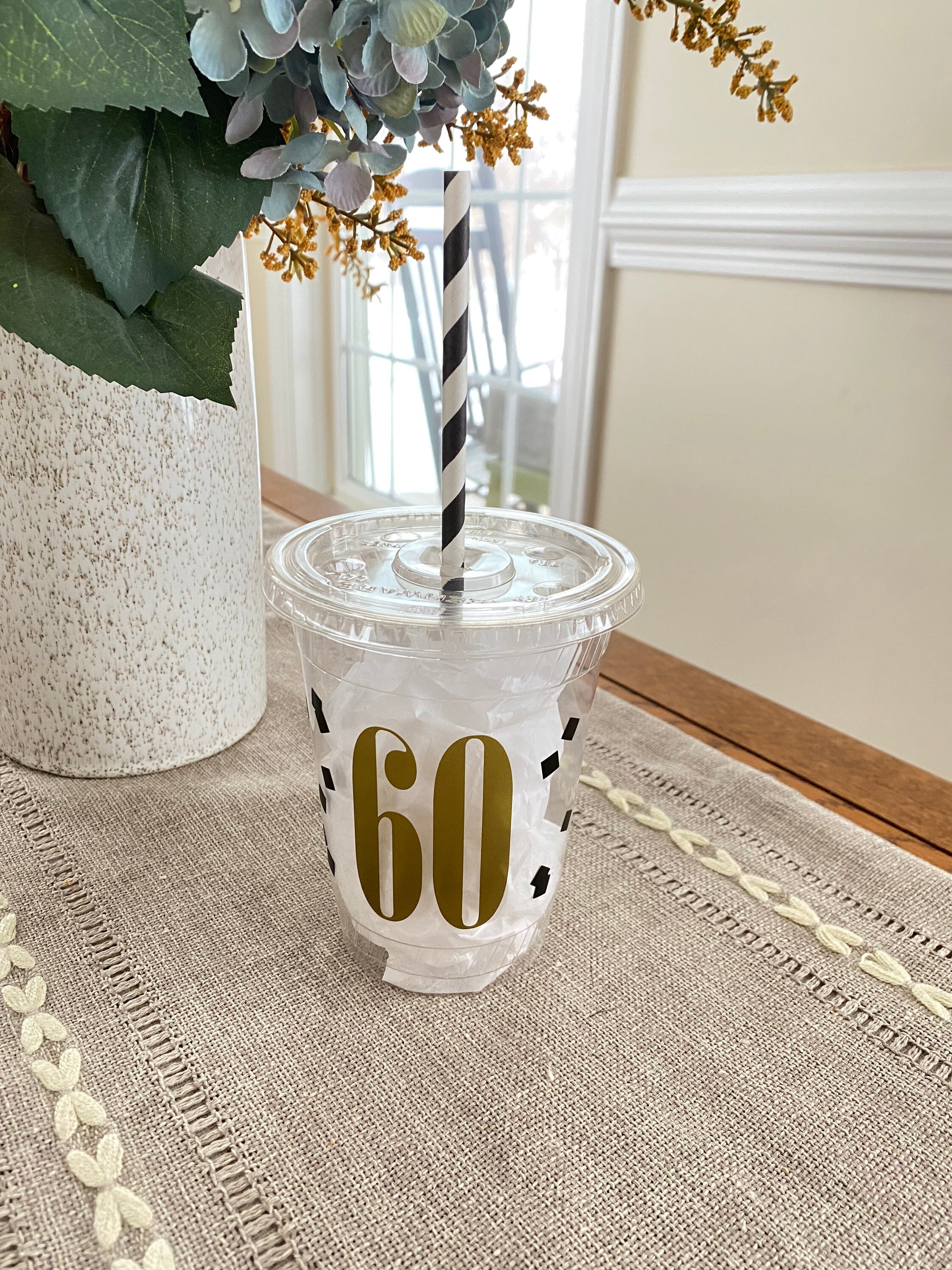 60th Party Cup, 60th Birthday Milestone Party Supply Decoration, 50th ...