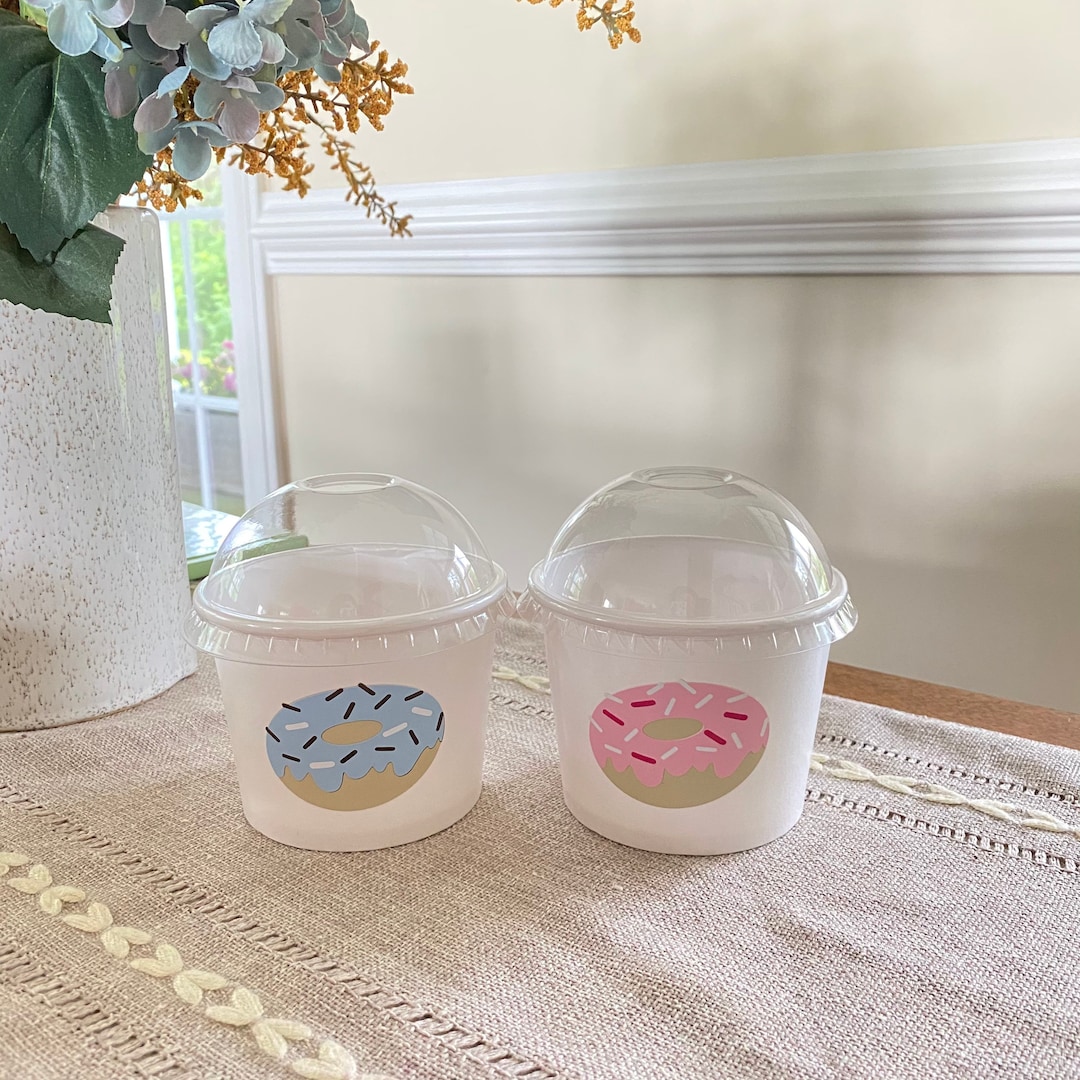 Donut Party Snack Cup, Donut Birthday Party, 12 Oz Snack Cups, Donut ...