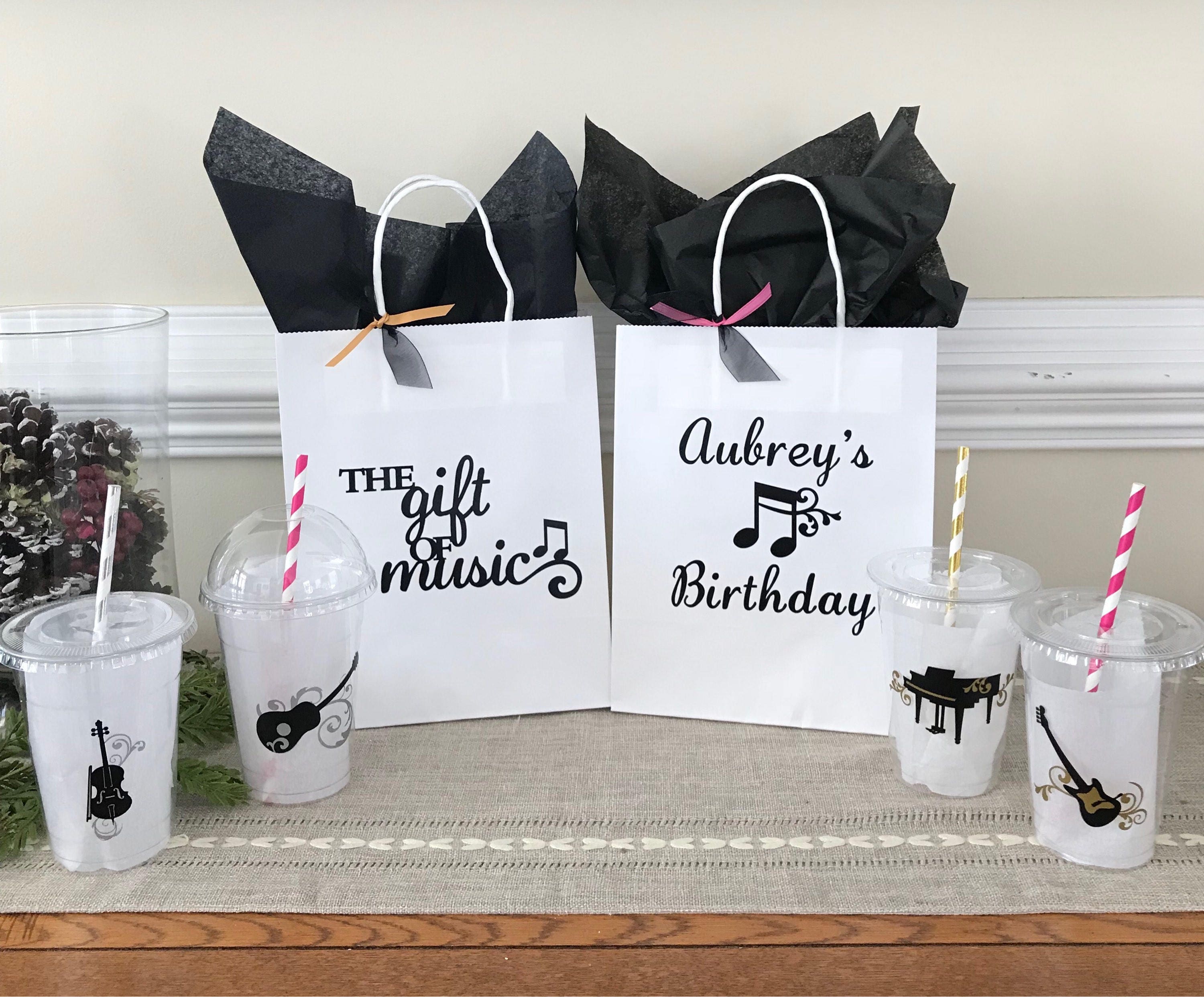 Music Party Bag Music Favor Birthday Bags Music Party Favor - Etsy