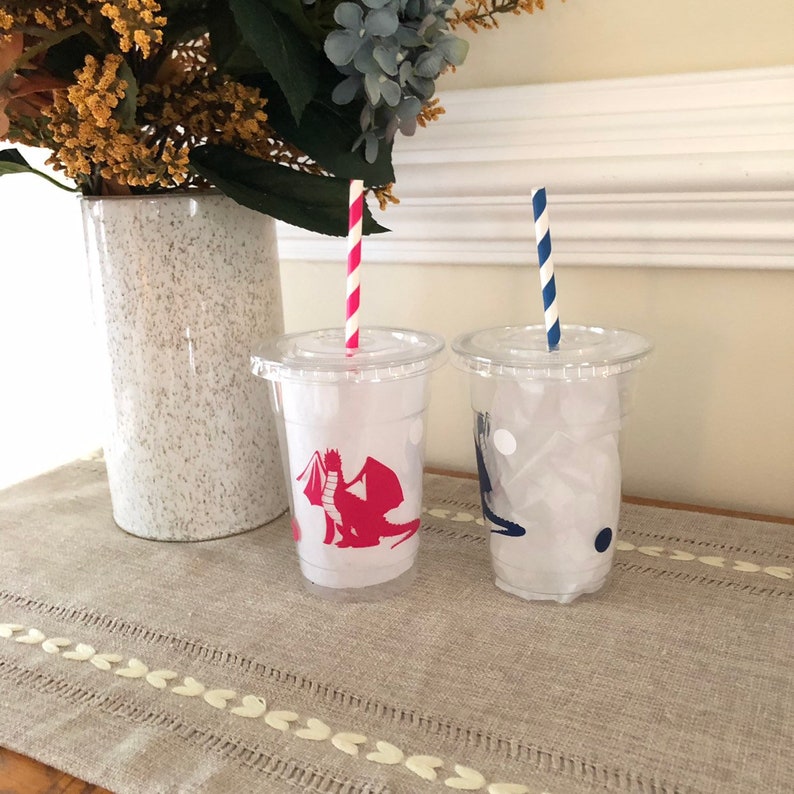 Dragon Party Cup Dragon Birthday Party Cups Dragon Party | Etsy