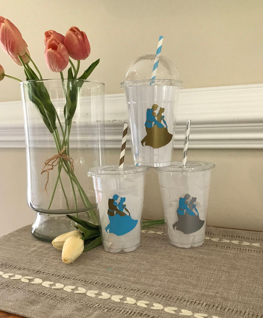 Princess Party Cup, Princess & Prince Charming Drink Cups, Princess and ...