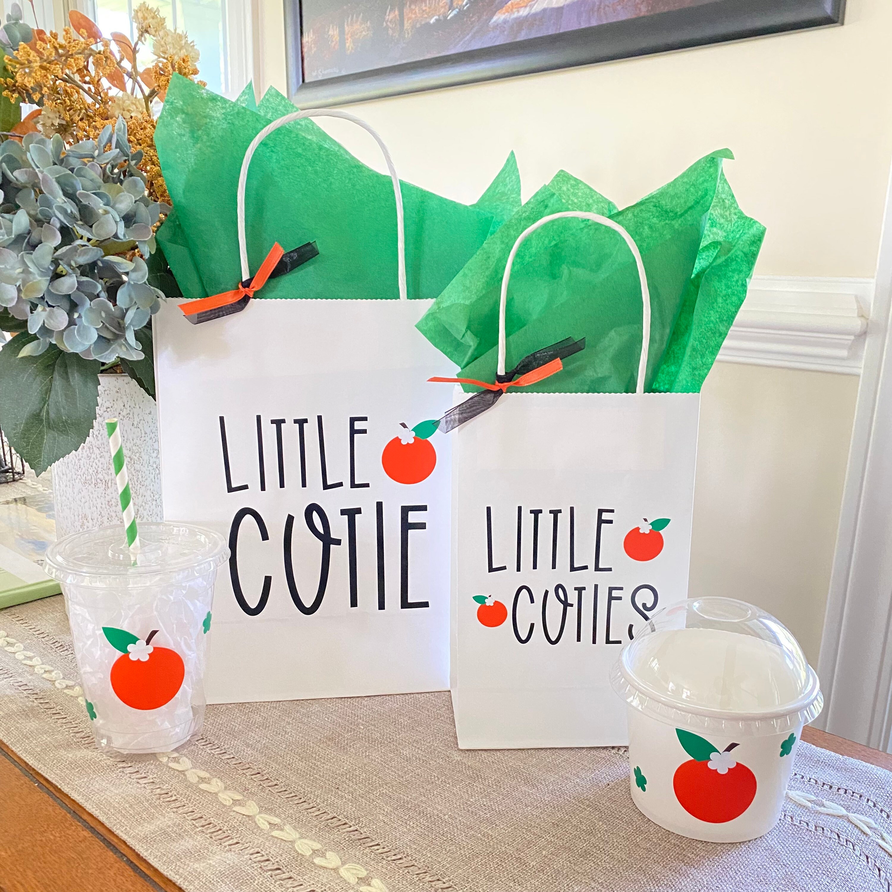 Little Cutie Snack Cup Little Cutie Baby Shower Cup Orange - Etsy