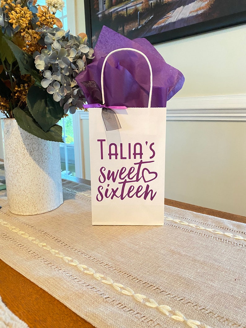 Sweet Sixteen Party Bag 16th Birthday Favor Bag Sweet 16 - Etsy