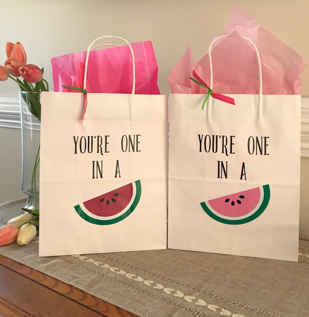 Watermelon Party Bag, Watermelon Party Theme, Watermelon First Birthday ...