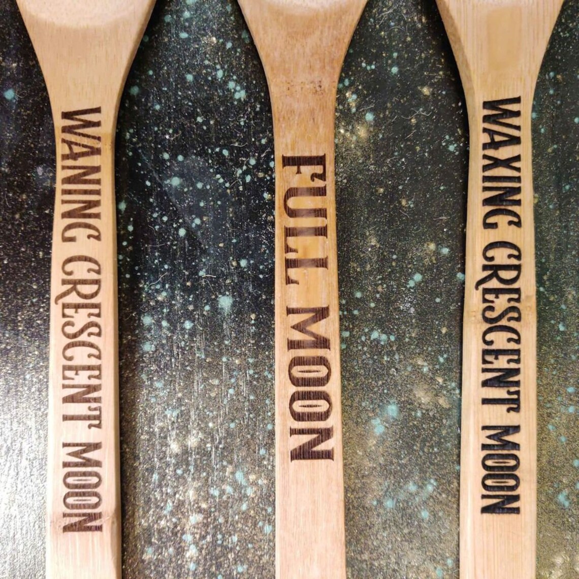 Moon Phase Decorative Spoon Set of 3 Moon Phases Witch | Etsy