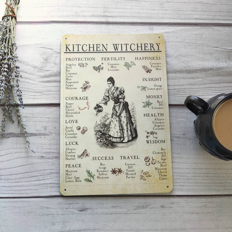 Kitchen Witchery Metal Tin Sign 8 X 12 - Etsy