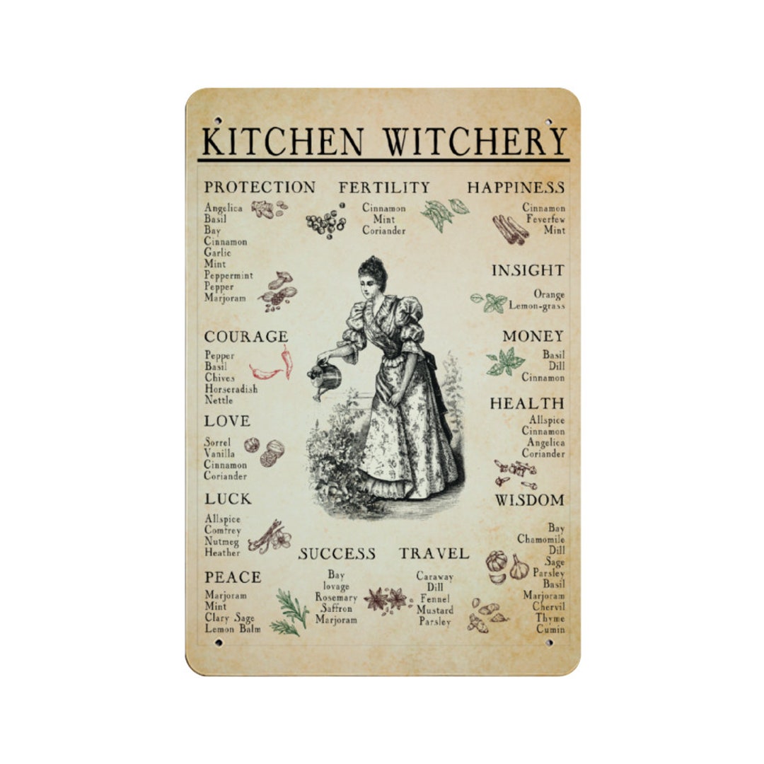 Kitchen Witchery Metal Tin Sign 8 X 12 - Etsy