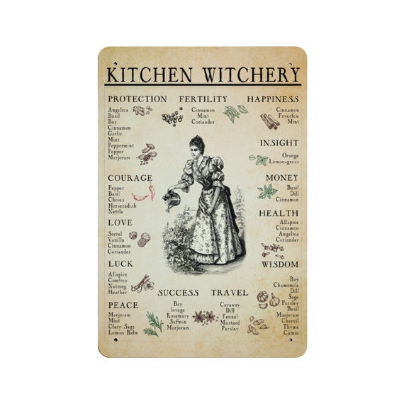 Kitchen Witchery Metal Tin Sign 8 X 12 - Etsy