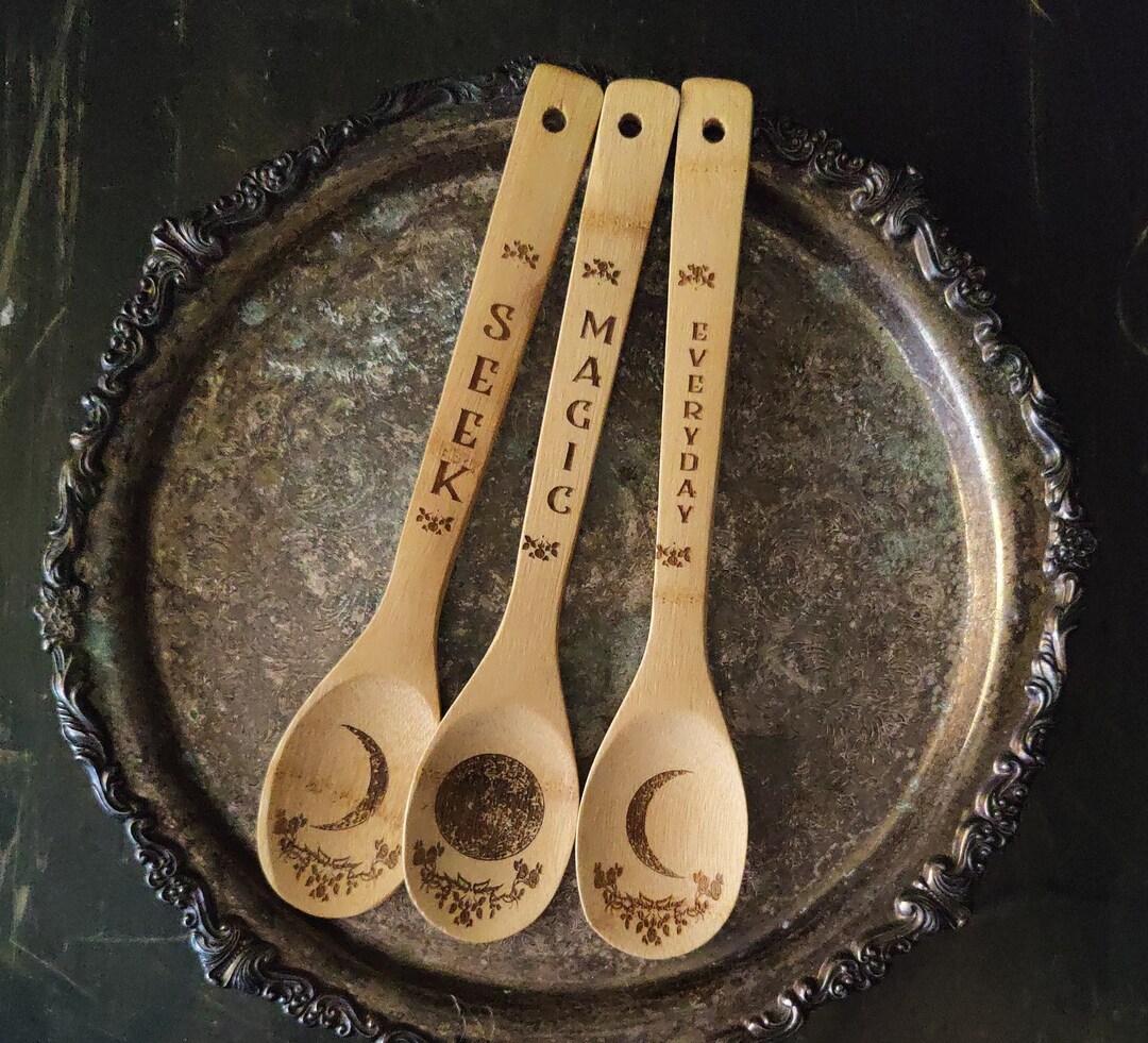 Seek Magic Everyday, Kitchen Witch Decorative Spoon Set of 3, Triple ...