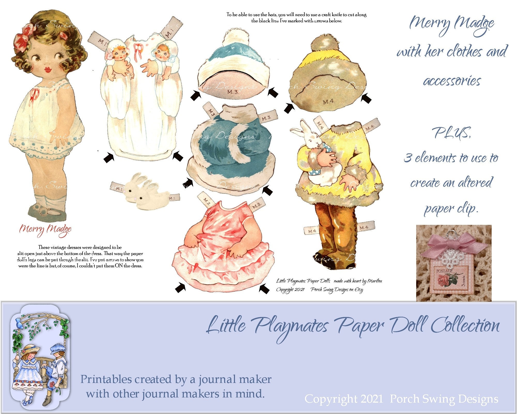 Little Playmates Paper Doll Collection Vintage Paper Dolls, Doll Folder ...
