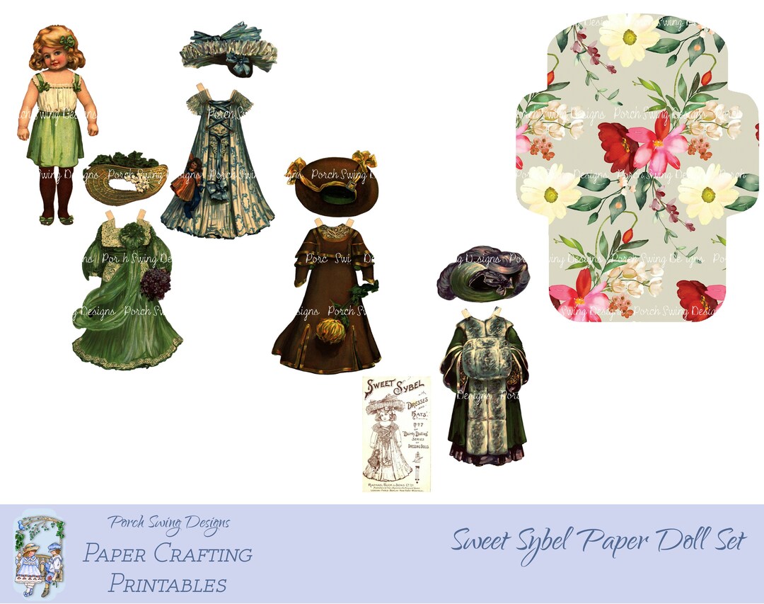 Sweet Sybel Paper Doll Set - Vintage Paper Dolls, Vintage Dolls ...